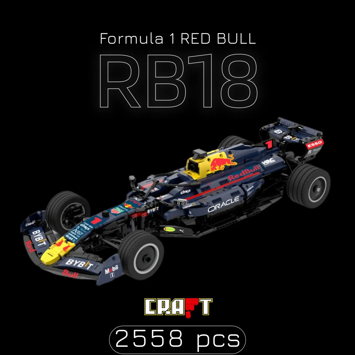 Fórmula 1 - Red Bull RB18 (2558 peças) – Brics Craft Inc.
