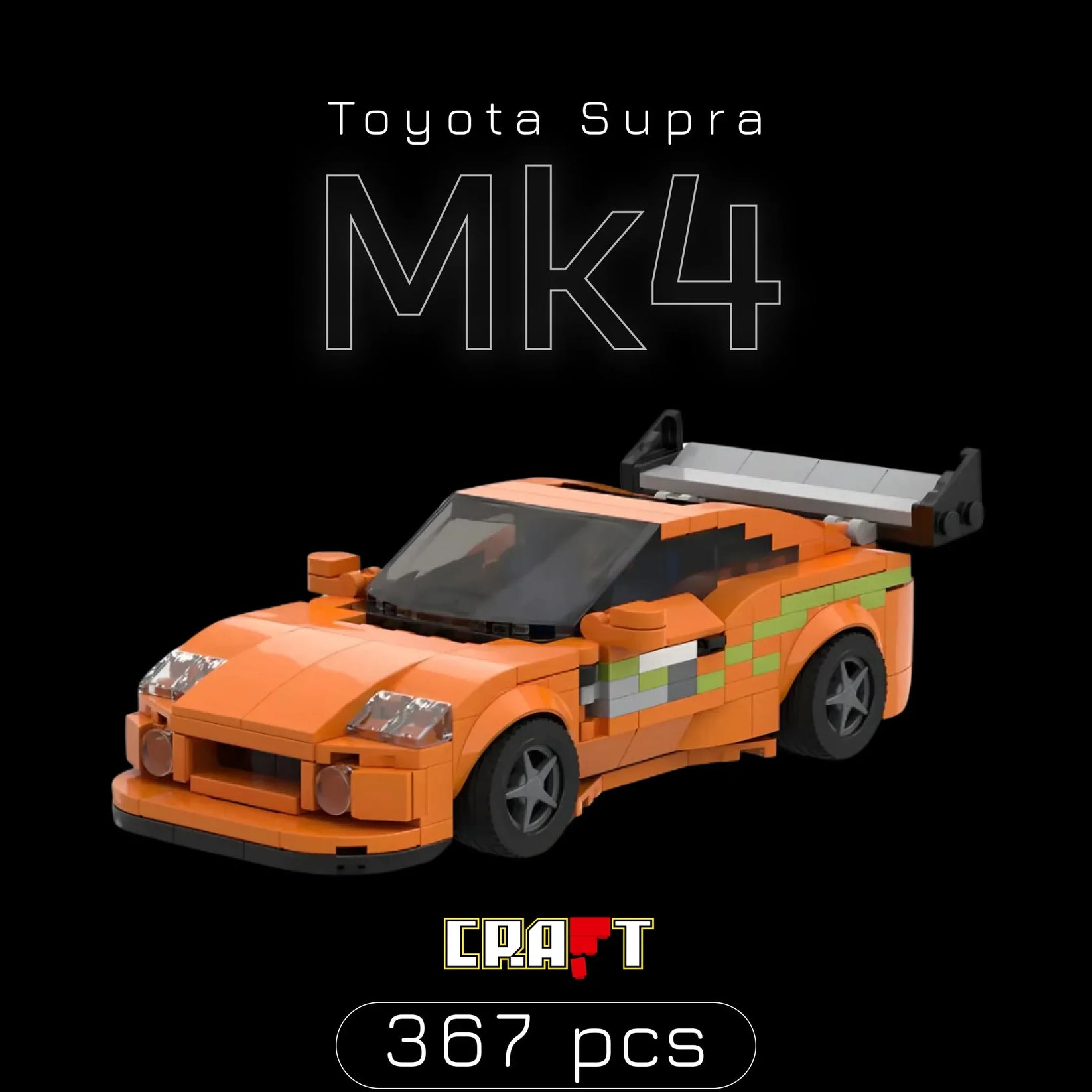 Toyota Supra Mk4 (367 peças) – Brics Craft